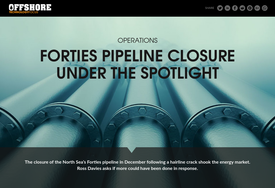 Forties pipeline closure under the spotlight - Offshore Technology ...
