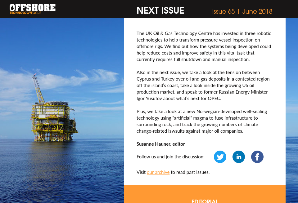 Teledyne - Offshore Technology Focus | Issue 64 | April 2018
