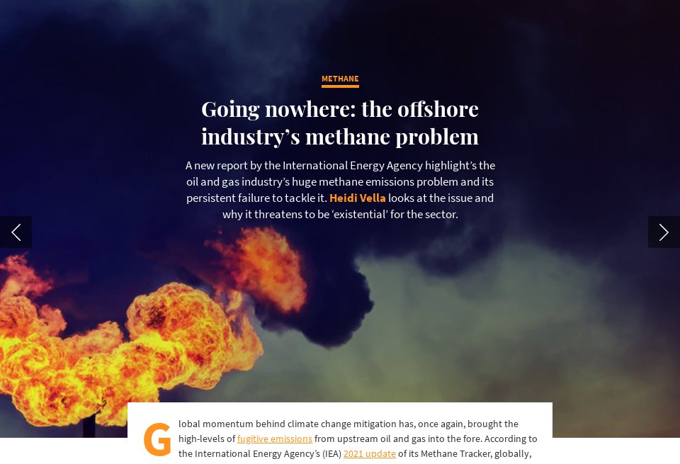 Going nowhere: the offshore industry’s methane problem - Offshore ...