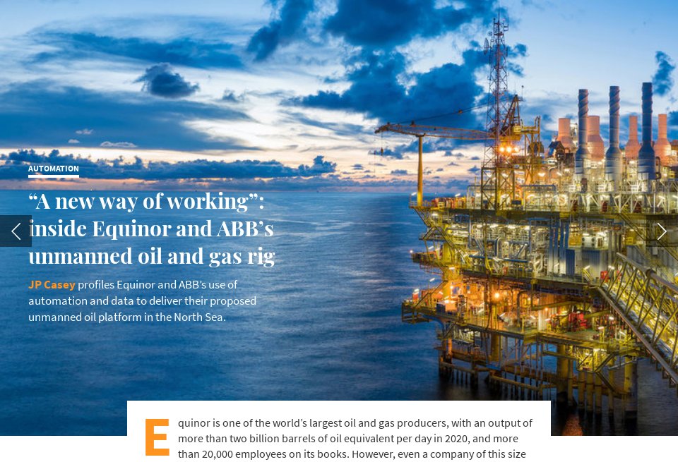 “A new way of working”: inside Equinor and ABB’s unmanned oil and gas ...