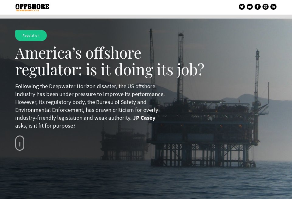 America’s offshore regulator: is it doing its job? - Offshore ...