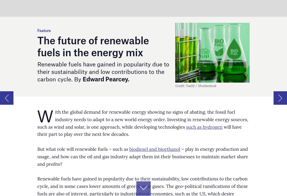 The future of renewable fuels in the energy mix - Offshore Technology ...