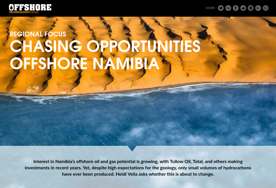 Chasing opportunities offshore Namibia - Offshore Technology Focus ... Chasing opportunities offshore Namibia - Offshore Technology Focus ...