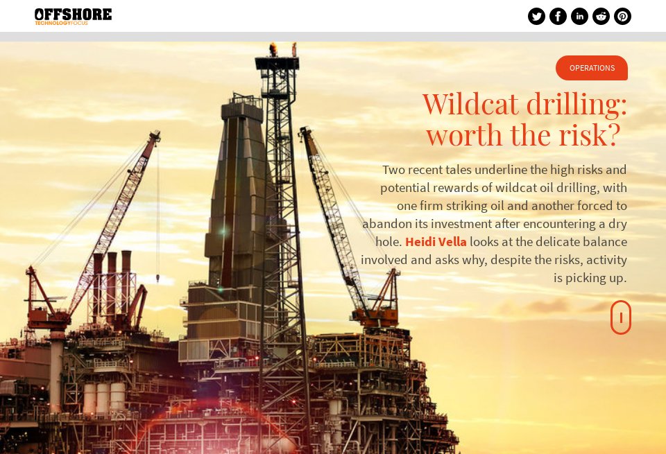 Wildcat Drilling Worth The Risk Offshore Technology Focus Issue