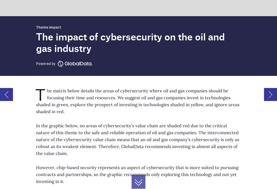 The impact of cybersecurity on the oil and gas industry - Offshore Technology Focus | Issue 92 ...