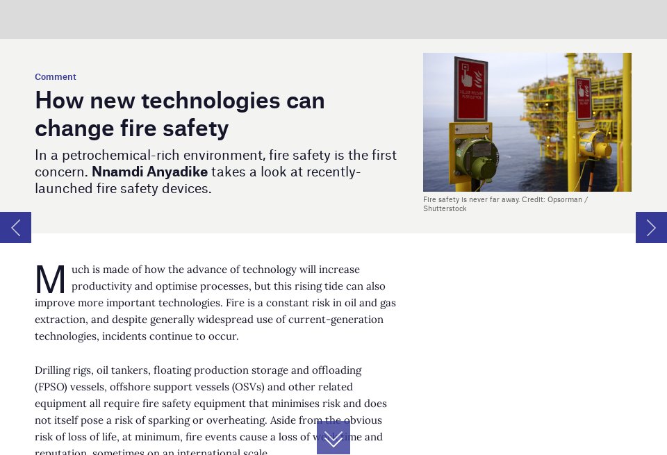 How new technologies can change fire safety - Offshore Technology Focus ...