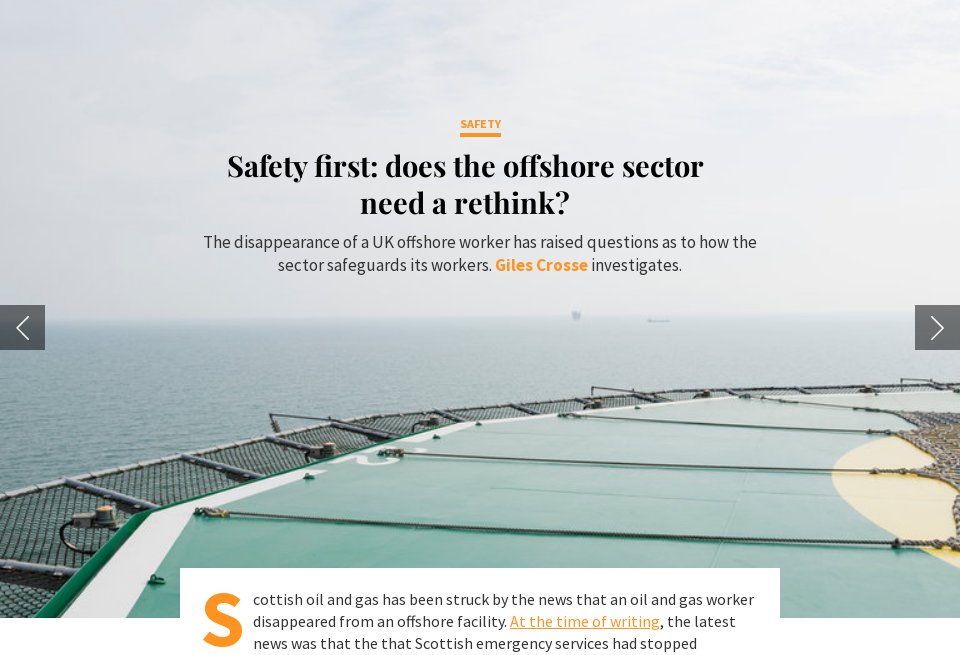 Safety first: does the offshore sector need a rethink? - Offshore ...