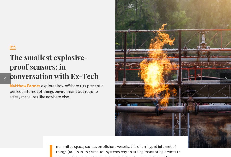 The smallest explosive-proof sensors: in conversation with Ex-Tech ...