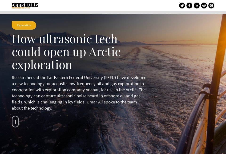 How ultrasonic tech could open up Arctic exploration - Offshore ...