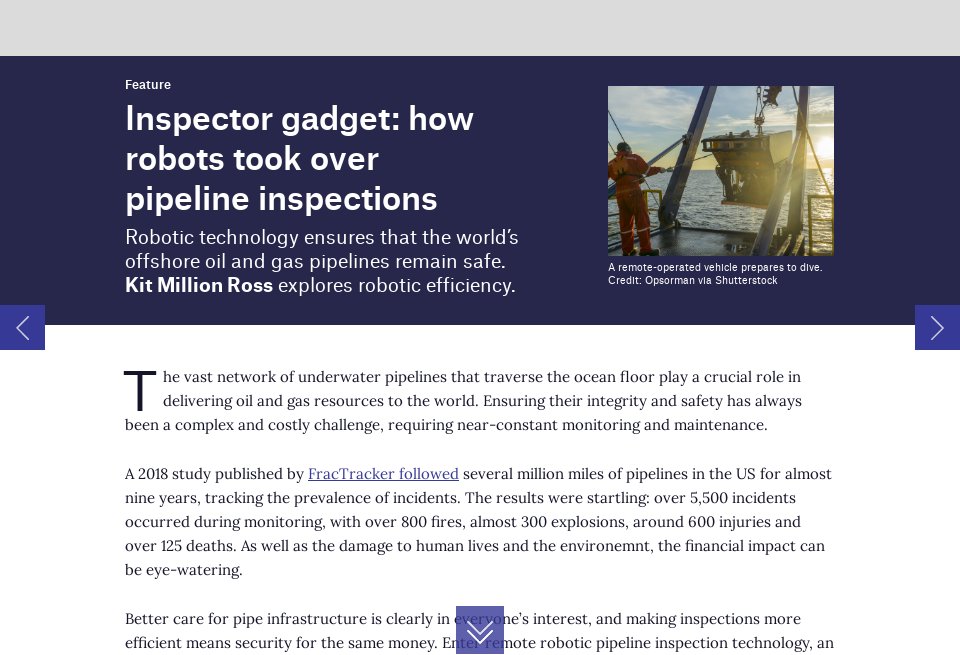 How robotics is revolutionising offshore pipeline inspections ...